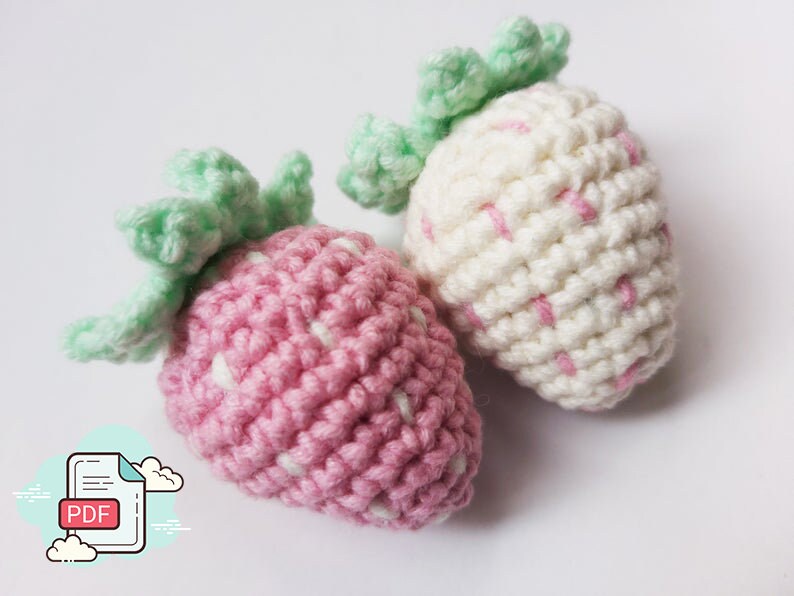 Strawberry Amigurumi Pattern Crochet Strawberry Kawaii | Etsy
