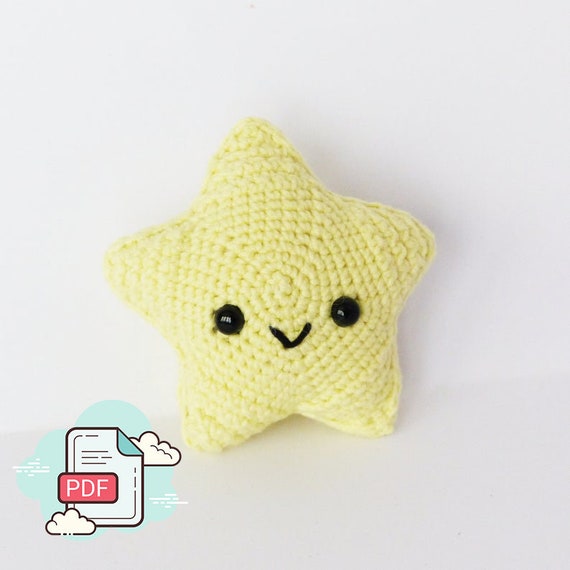 Star Crochet Pattern Amigurumi Star Kawaii Plush DIY | Etsy