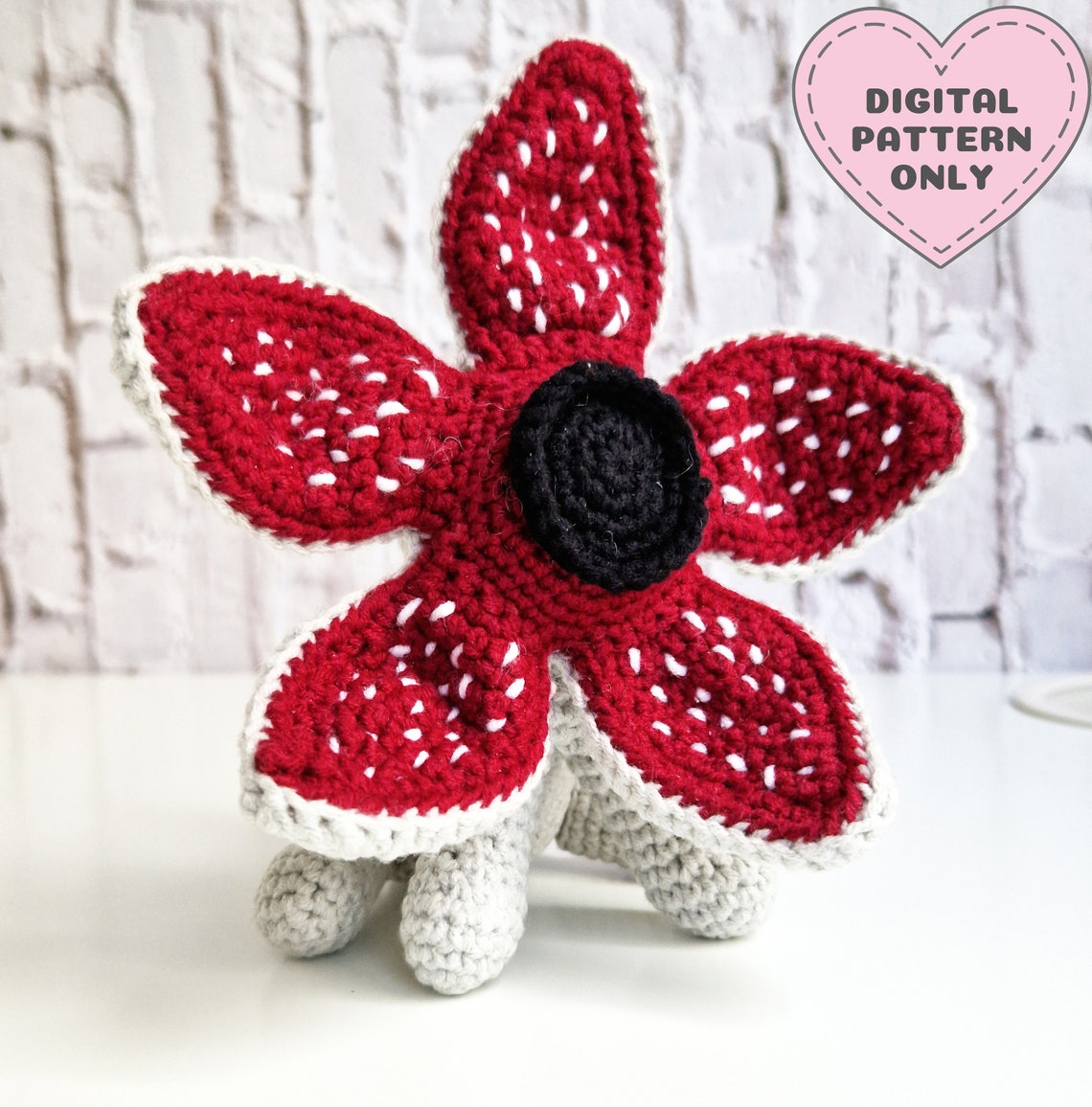Demodog Crochet Pattern Demogorgon Amigurumi Monster Upside - Etsy