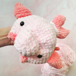Blobfish Crochet Pattern, Amigurumi Velvet Yarn, Crochet Pink Fish, DIY ...