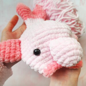 Blobfish Crochet Pattern, Amigurumi Velvet Yarn, Crochet Pink Fish, DIY ...