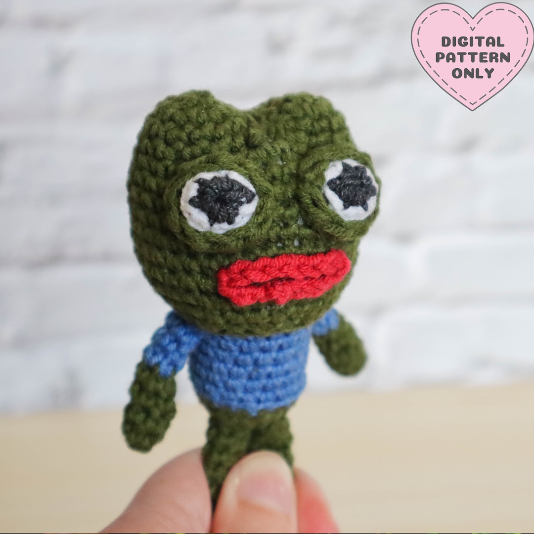 Weird Pepe Crochet Pattern, Meme, Frog Amigurumi, Amigurumi Woodland ...