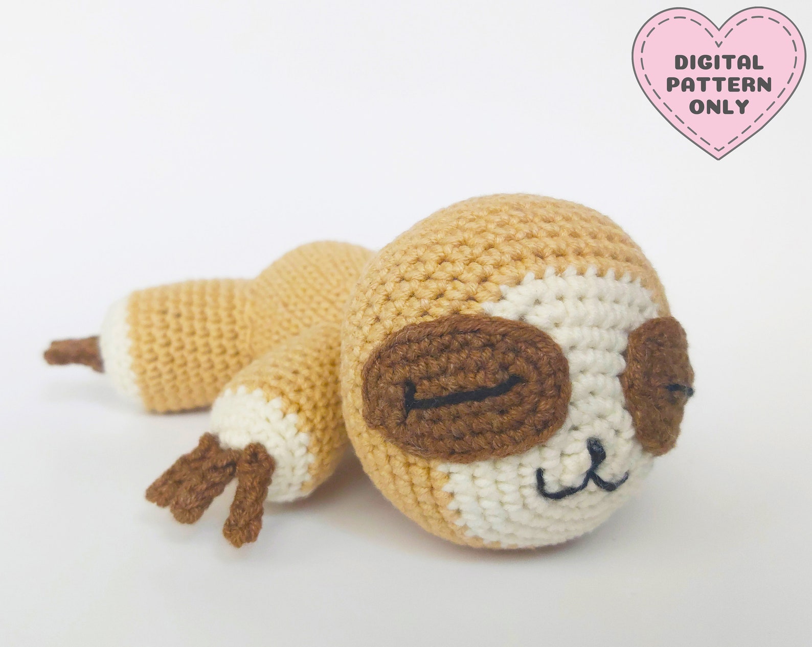 Sloth Amigurumi Crochet Pattern Tutorial Easy How To - Etsy