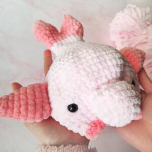 Blobfish Crochet Pattern, Amigurumi Velvet Yarn, Crochet Pink Fish, DIY ...