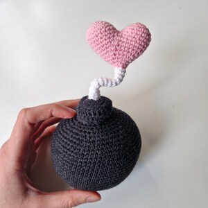Love Bomb Crochet Pattern, Heart-shaped Bombs, Flame Crochet, Amigurumi ...