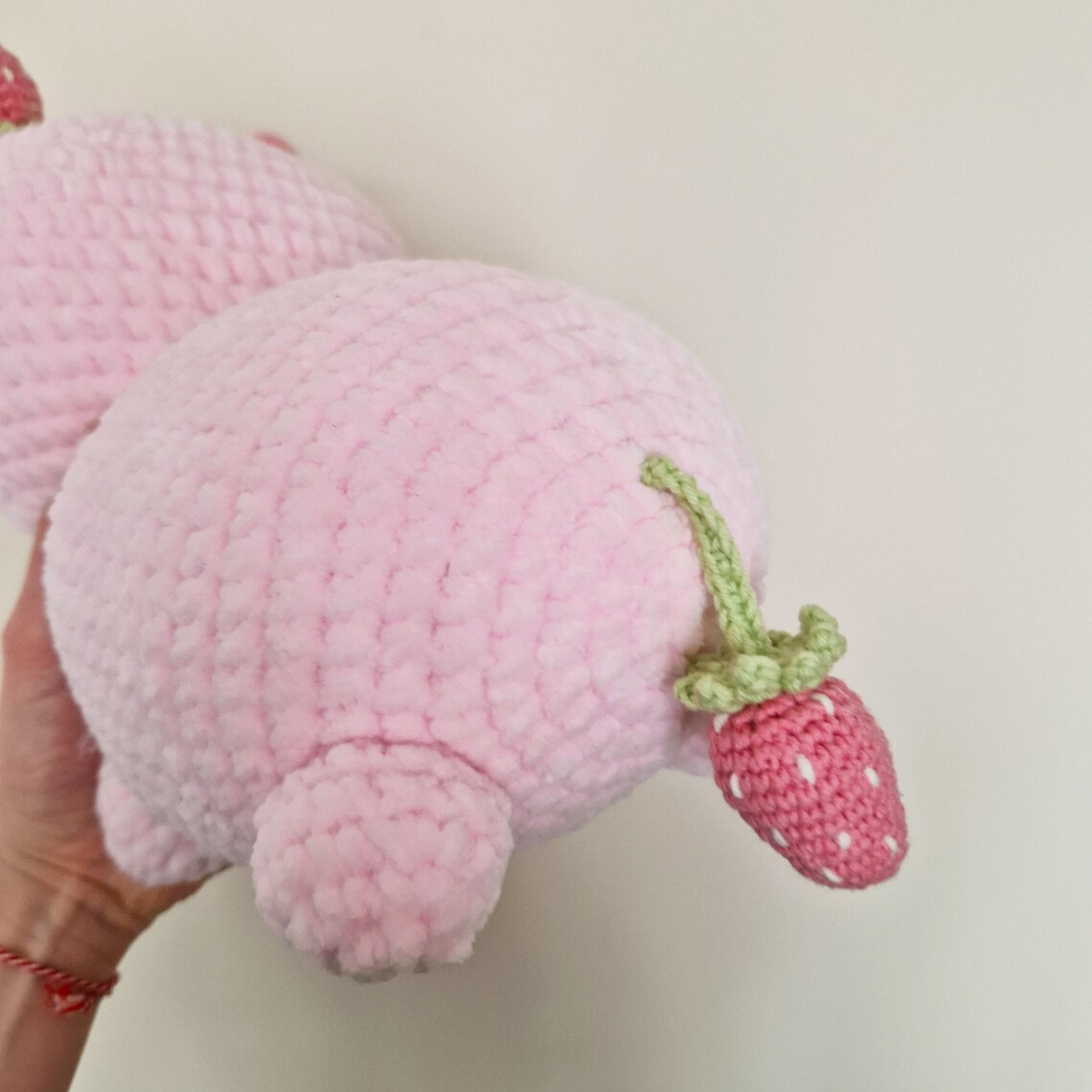 Strawberry Cow Crochet Pattern Amigurumi DIY Velvet Pink - Etsy