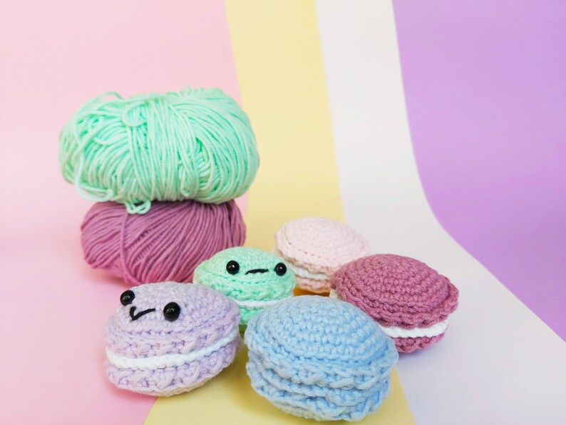 French Macarons Amigurumi Pattern Crochet Macarons Deserts - Etsy