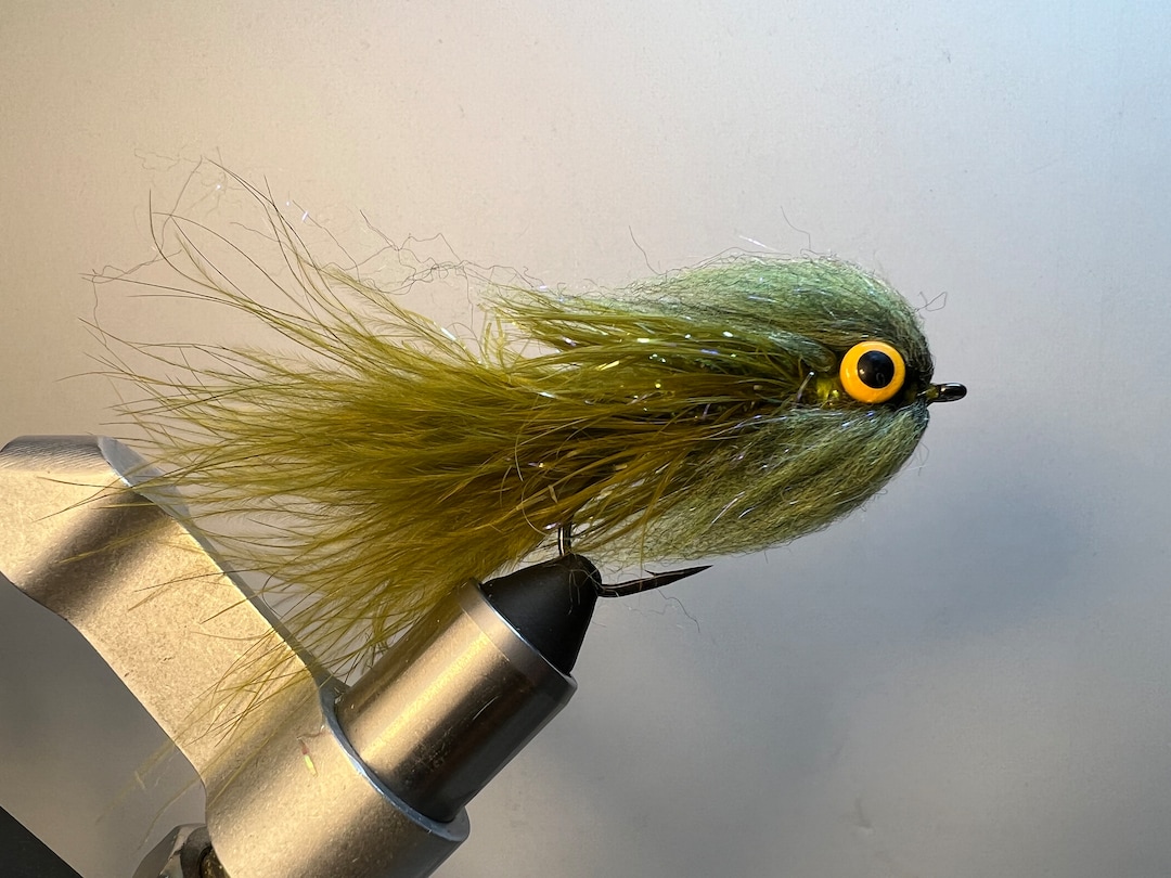 2 Pack of Smallmouth Bass Streamer Flies Olive - Etsy
