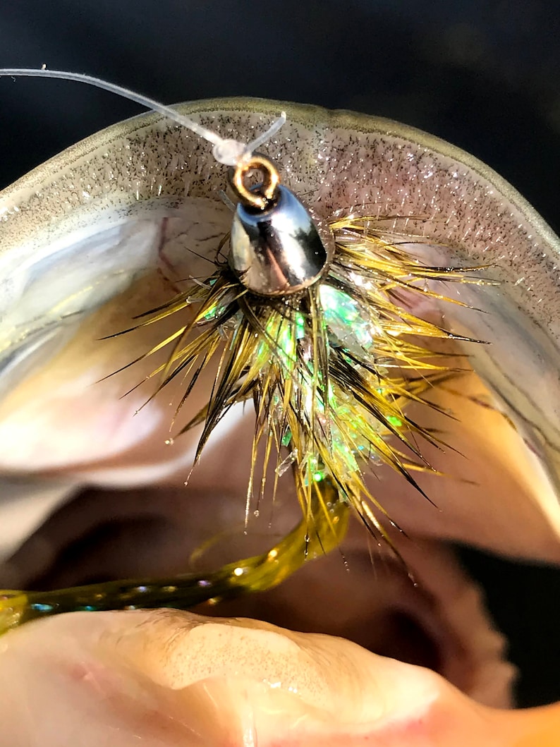 White Body Cone Head Wooly Bugger, Streamer - Etsy
