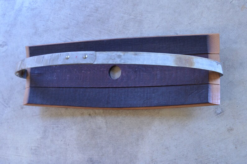 Reclaimed Wine Stave Table Center Piece and Hoop Cheese Board - Etsy
