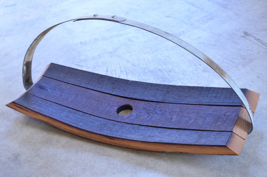 Reclaimed Wine Stave Table Center Piece and Hoop Cheese Board - Etsy