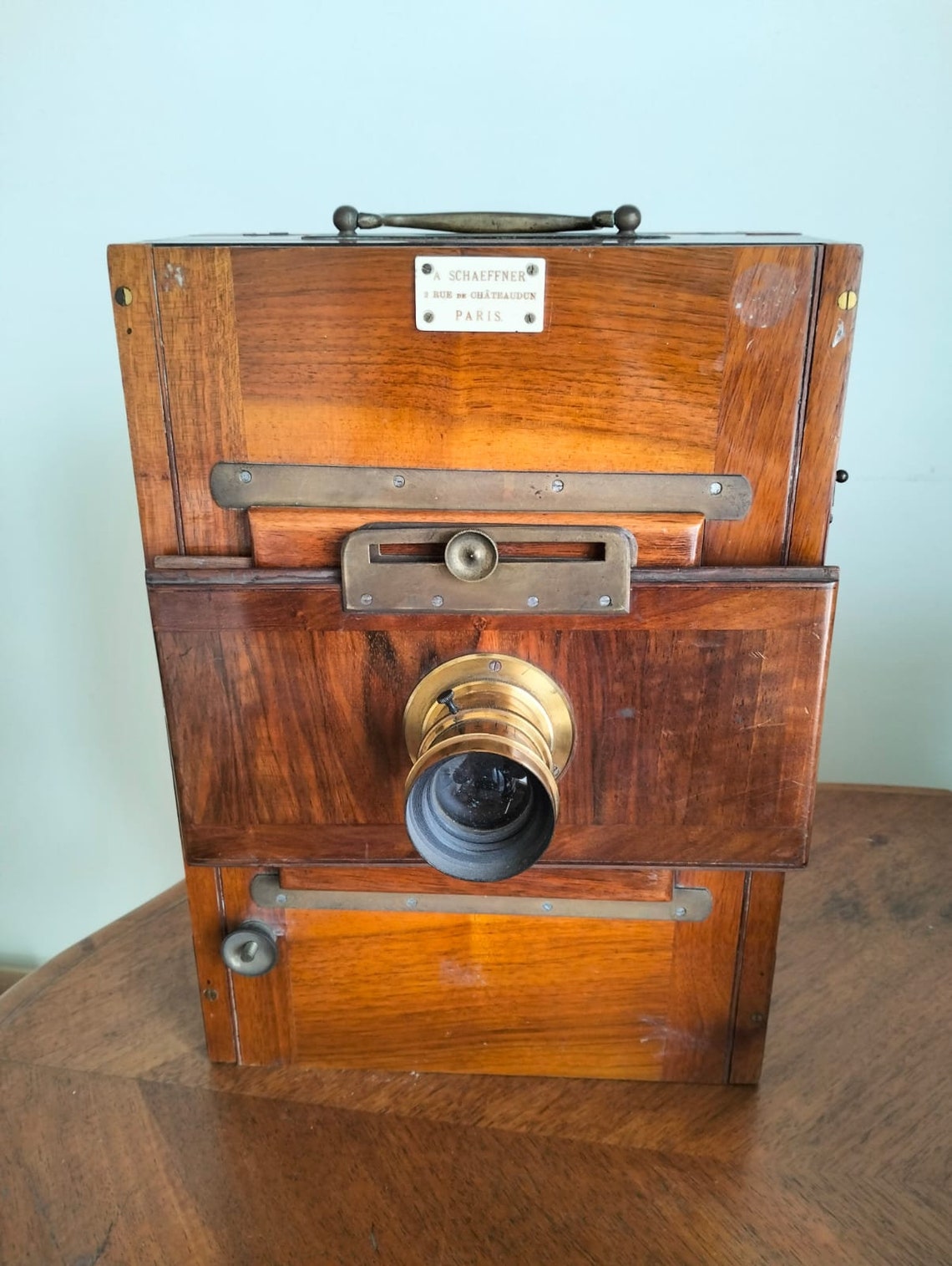 Vintage Camera,schaeffner Antique Camera, Antique Wooden Box Camera ...