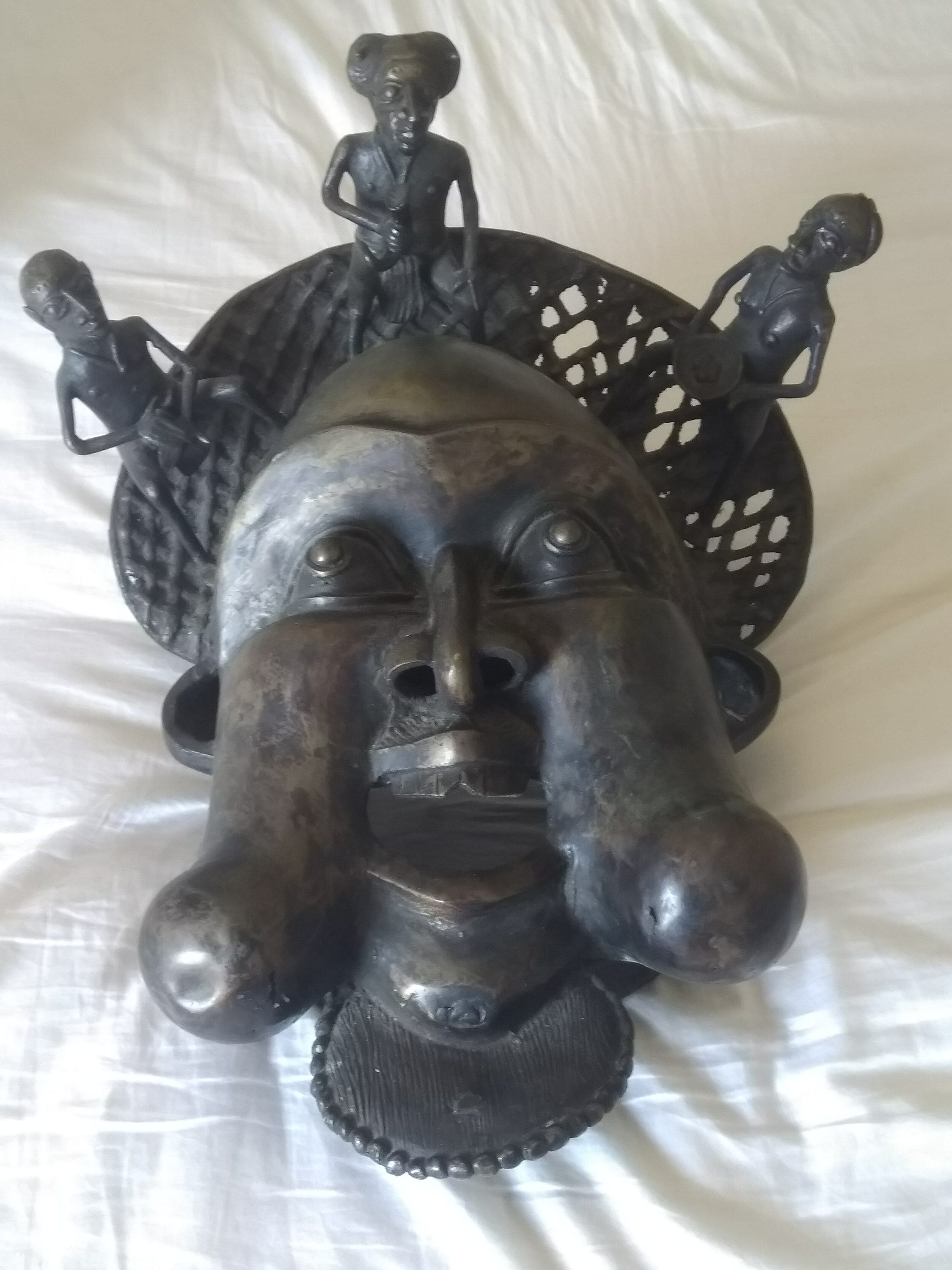 African Bronze Mask,benin Bronze Mask,original African Art, African Art ...