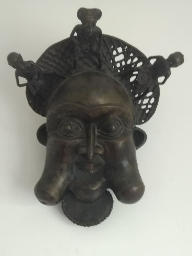 African Bronze Mask,benin Bronze Mask,original African Art, African Art ...