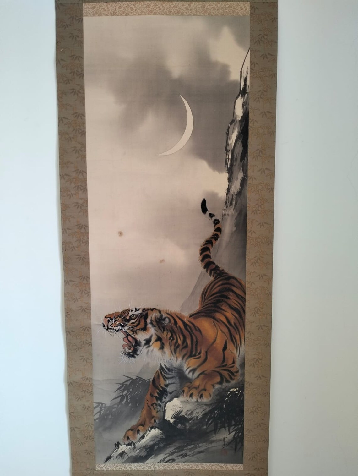 Tiger Scroll Wall Painting,hanging Scroll,tiger Wall Decor,antique ...