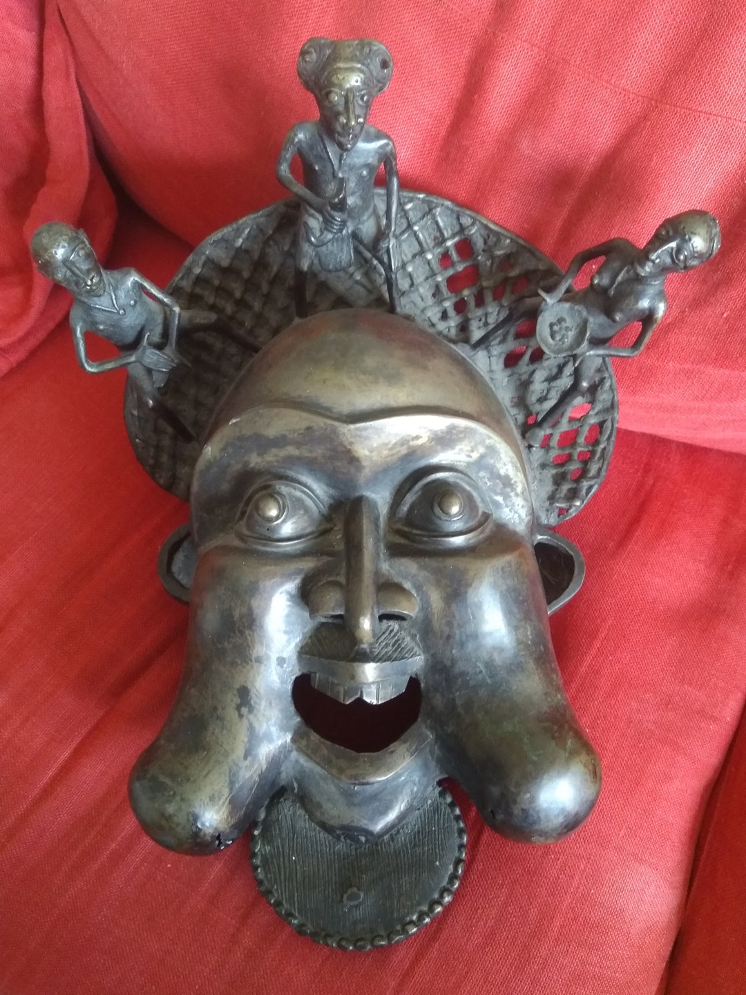 African Bronze Mask,benin Bronze Mask,original African Art, African Art ...