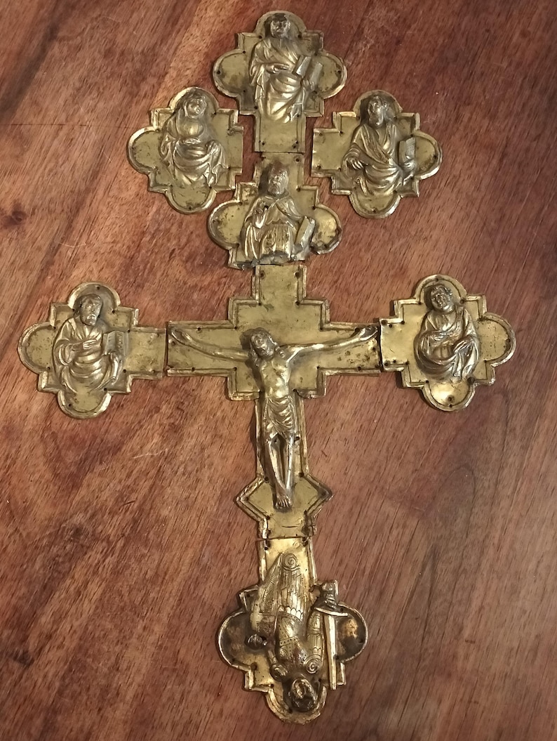 Antique Processional Christian Cross,religious Artifact, 15th Century ...