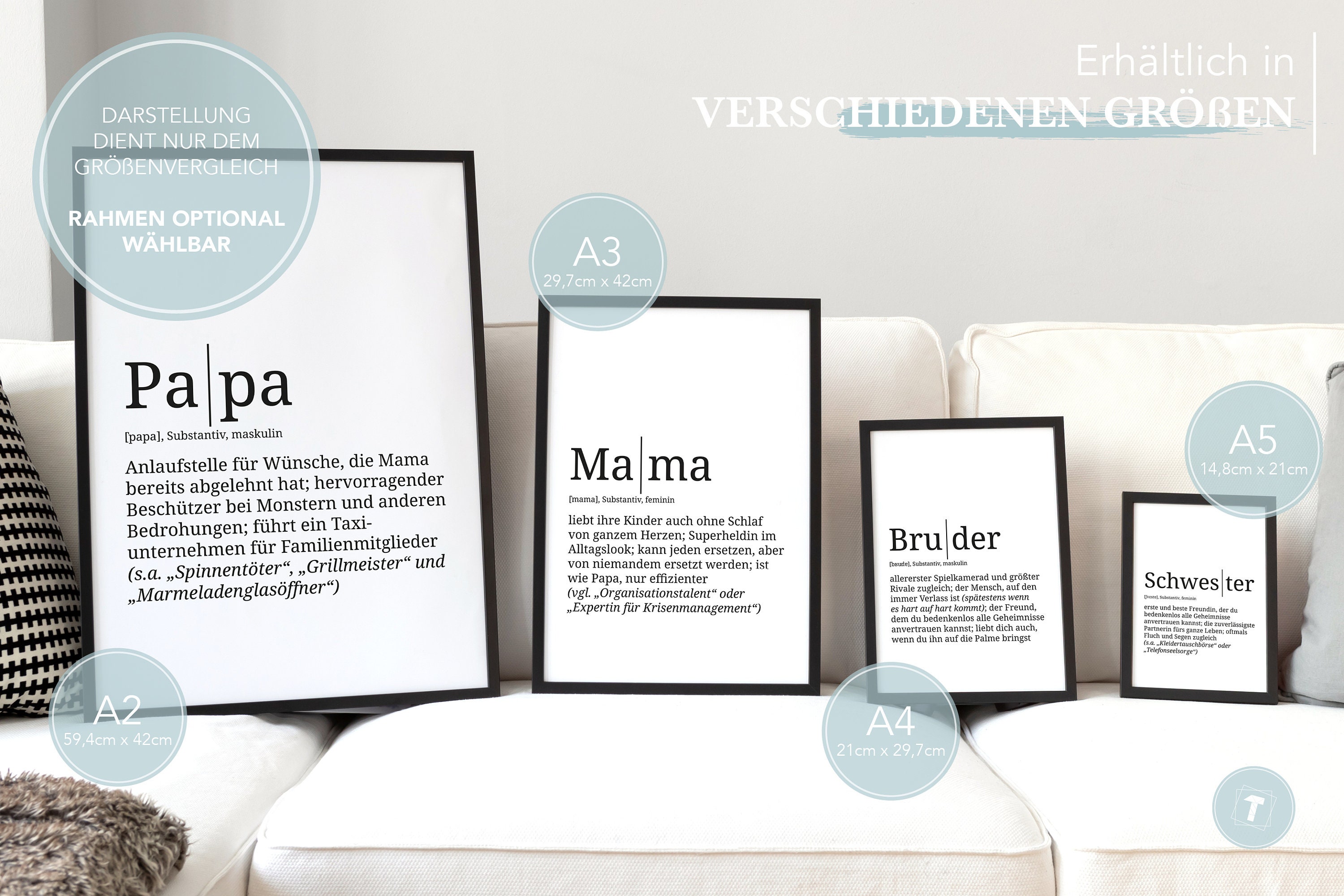 Definition: Papa Format wählbar Premium Spruch-Poster für | Etsy