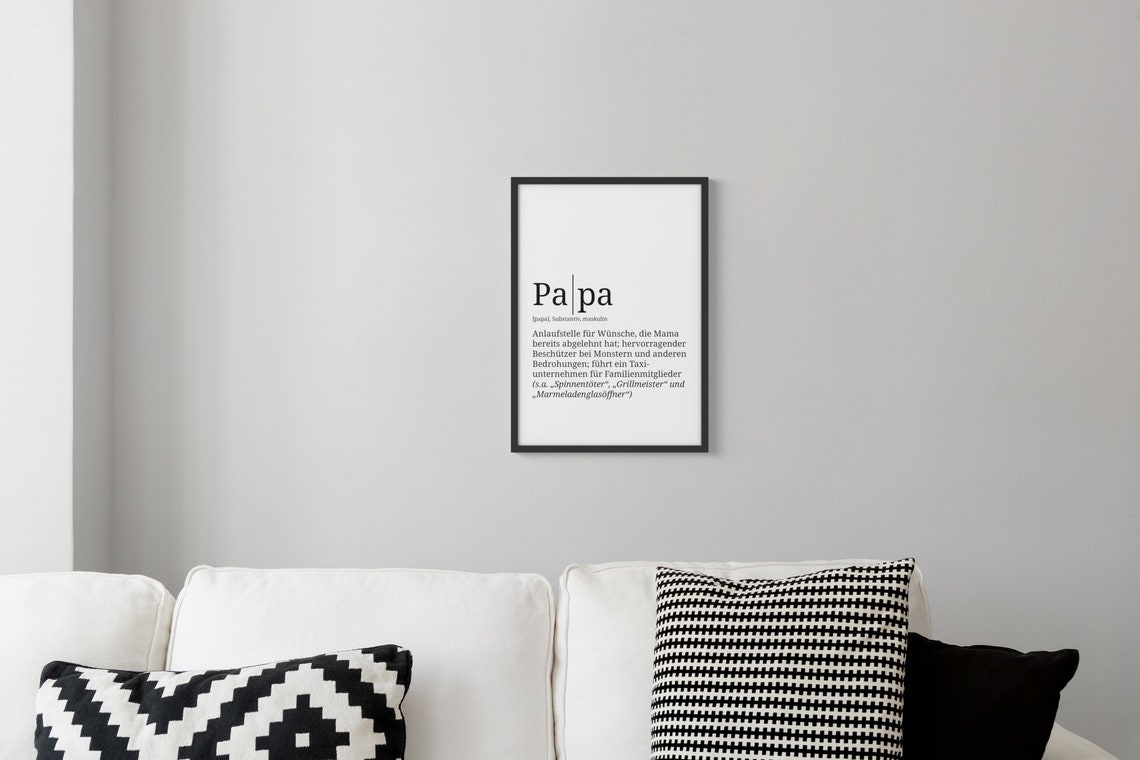 Definition: Papa Format wählbar Premium Spruch-Poster für - Etsy.de