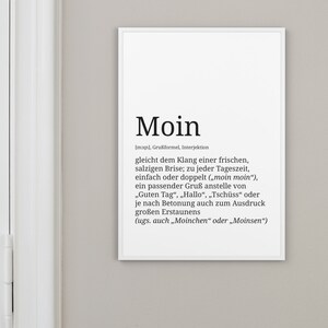 Definition: Moin | Format wählbar | Premium Spruch-Poster für Küche ...