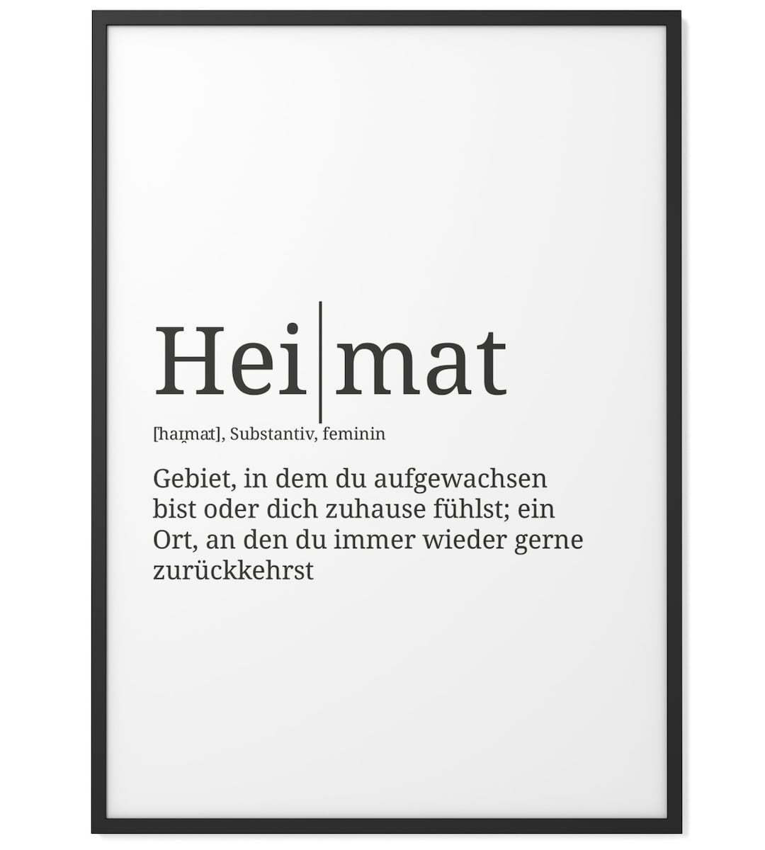 Definition: Heimat | Format Wählbar | Premium Spruch-poster Für Küche ...