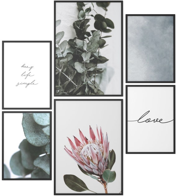 Mood-poster Set Eukalyptus Dark Bilder Optional Mit Rahmen | Etsy