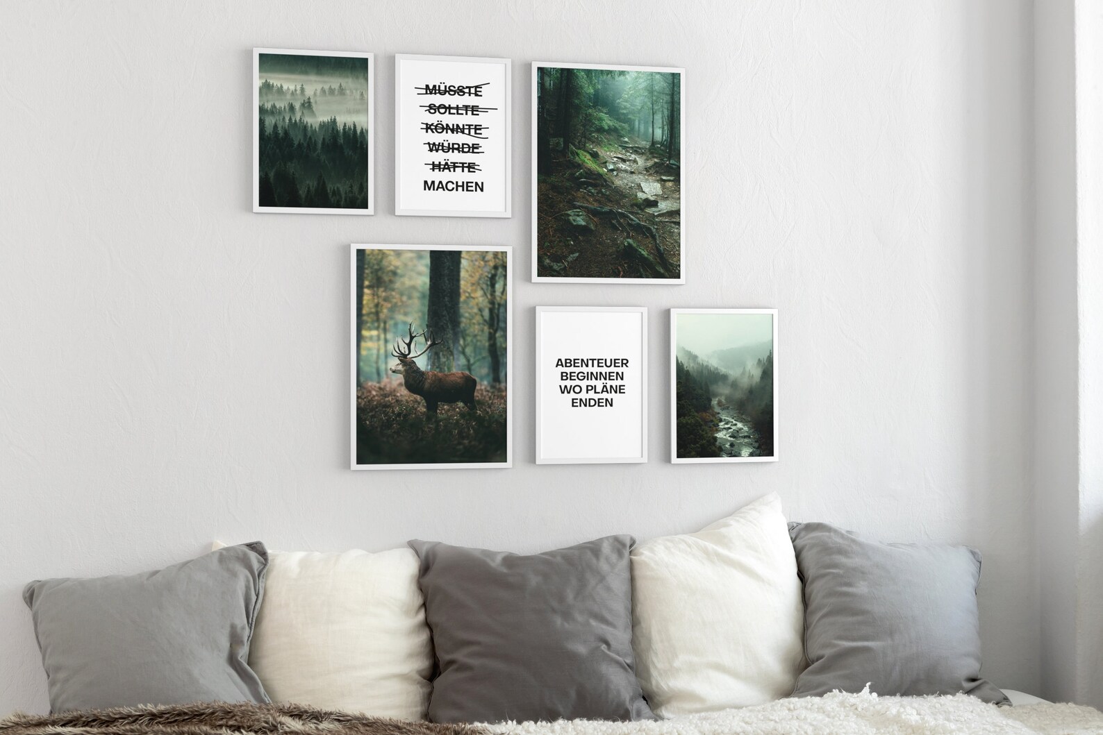 Mood-Poster Set Mystic Forest | Bilder optional mit Rahmen | Wanddeko ...