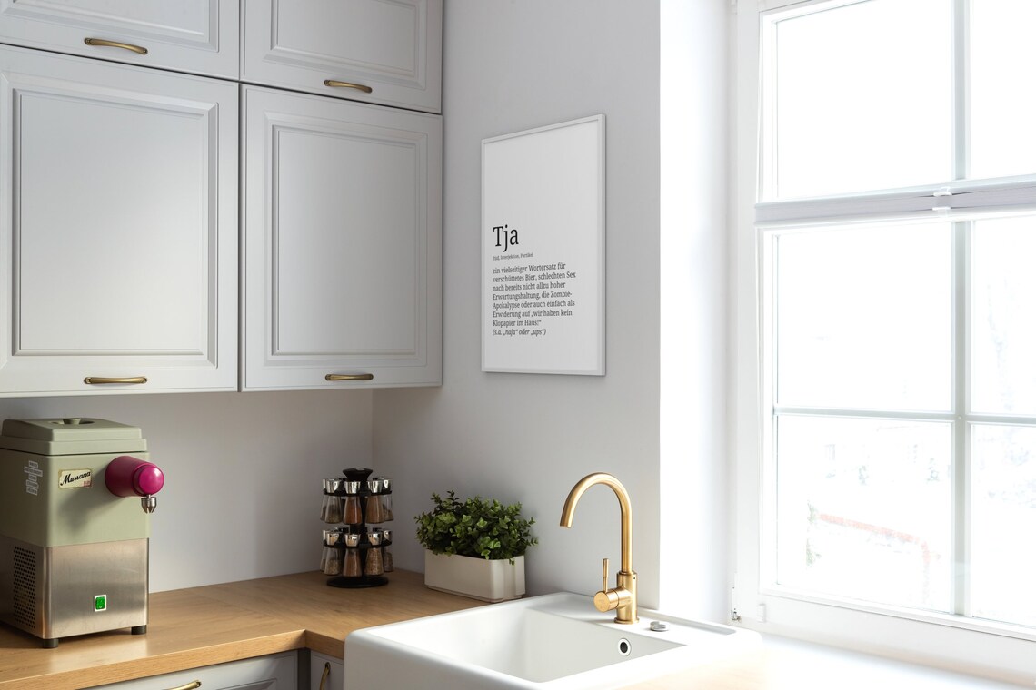 Definition: Tja | Format wählbar | Premium Spruch-Poster für Küche ...