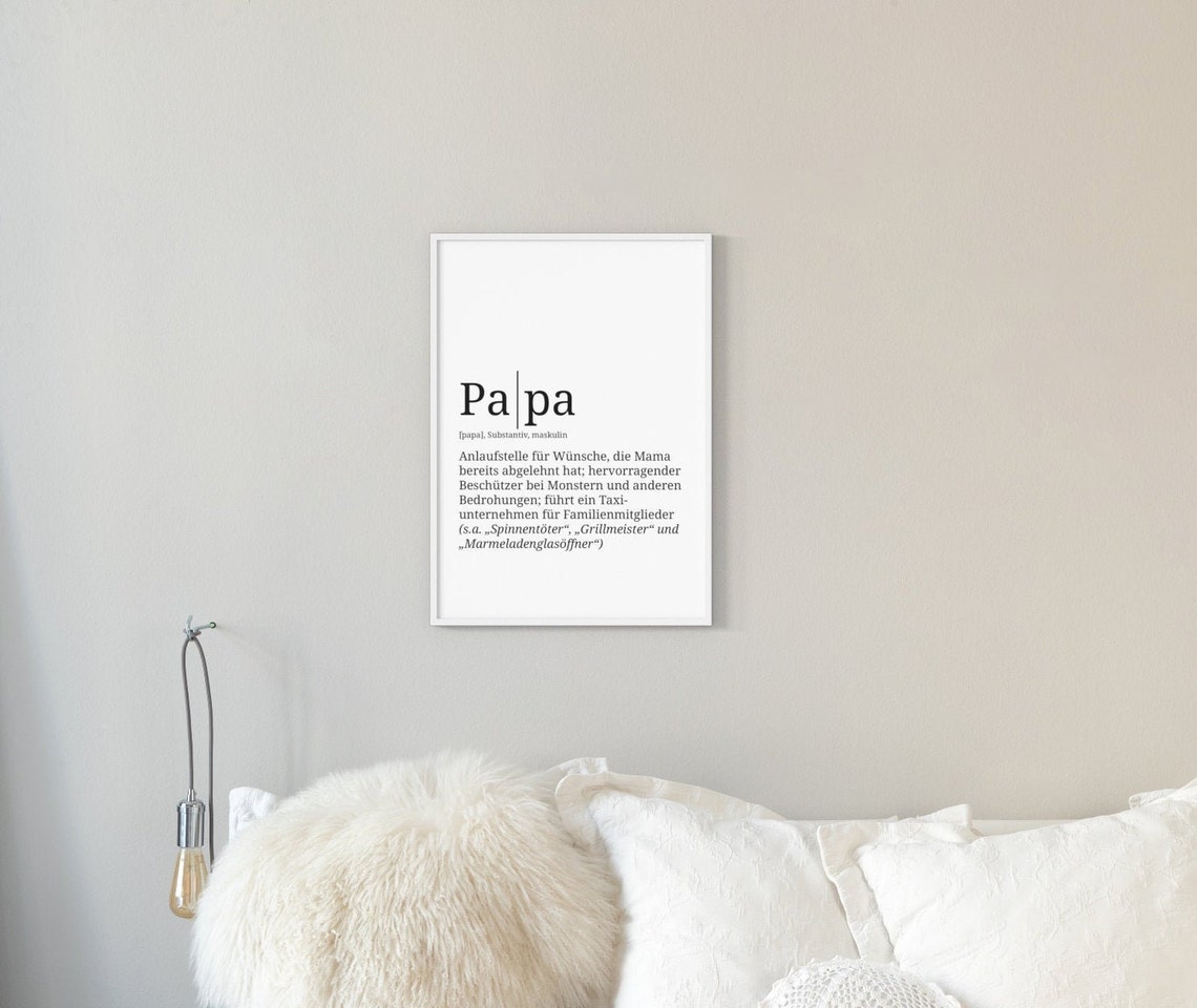 Definition: Papa Format wählbar Premium Spruch-Poster für - Etsy.de