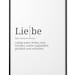 Definition: Liebe Format wählbar Premium Spruch-Poster für - Etsy.de