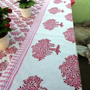 Indian Tablecloth Cover Block Printed Table Runner Boho - Etsy