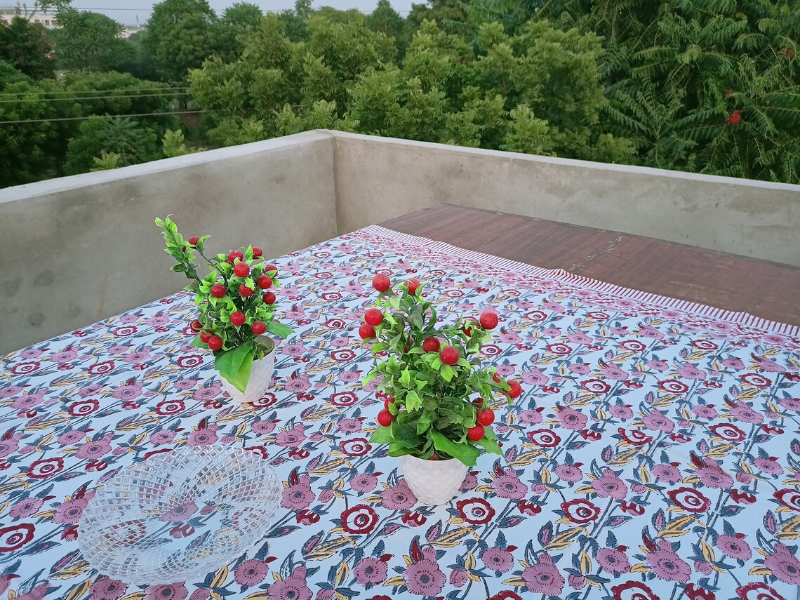 Floral Design Table Cloth Table Cover Tablecloth Block - Etsy