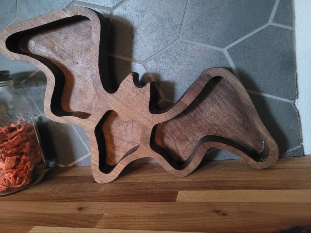 Walnut Bat Snack Tray: Halloween Candy Board - Etsy