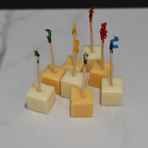 Fake Mixed Cheddar Cheese Cubes (set of 8) - Etsy