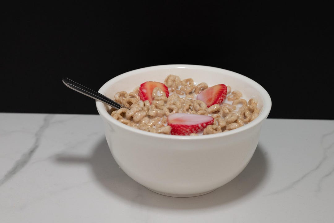 Bowl of Cheerios With Fake Strawberries and Milk - Etsy