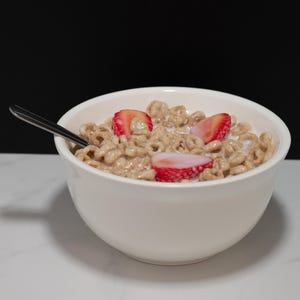 Bowl of Cheerios With Fake Strawberries and Milk - Etsy