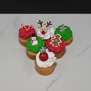 Fake Mini Christmas Cupcakes (set of 6) - Etsy