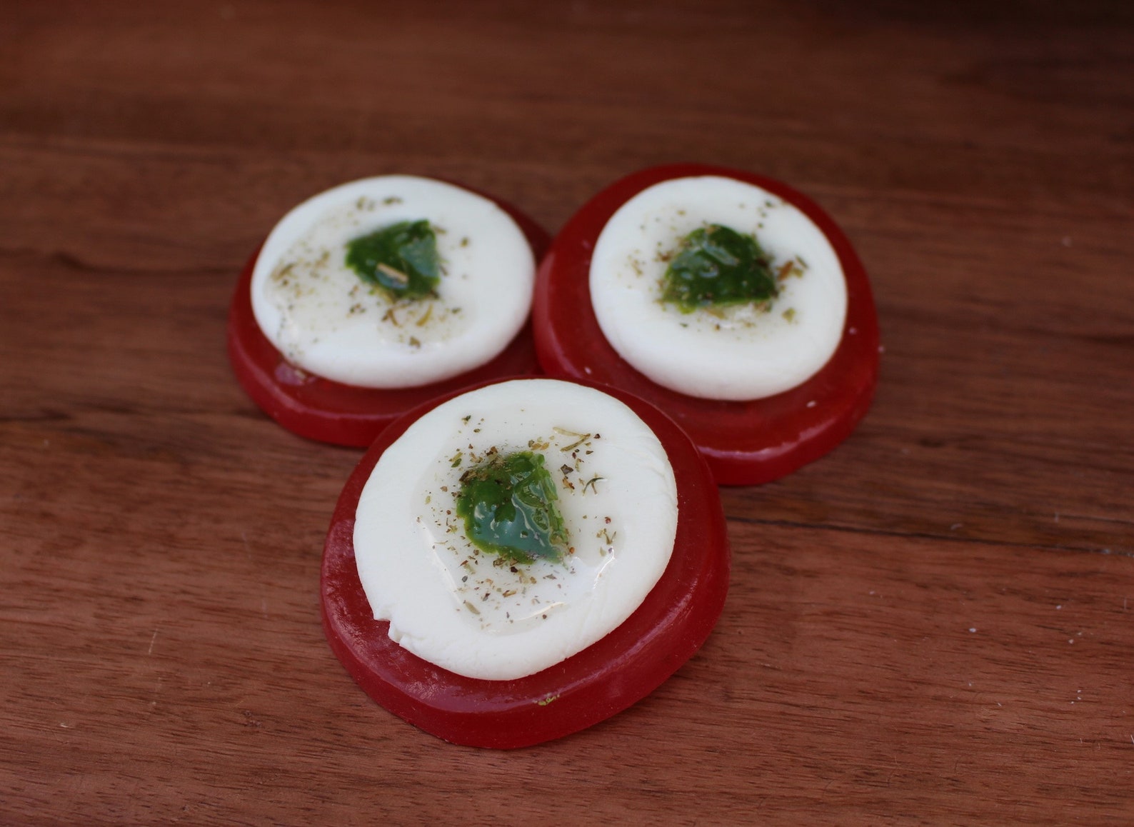 Fake Tomato Slices with Mozzarella Set of 3 | Etsy