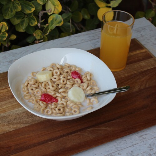 Bowl of Cheerios With Fake Strawberries and Bananas in Milk - Etsy