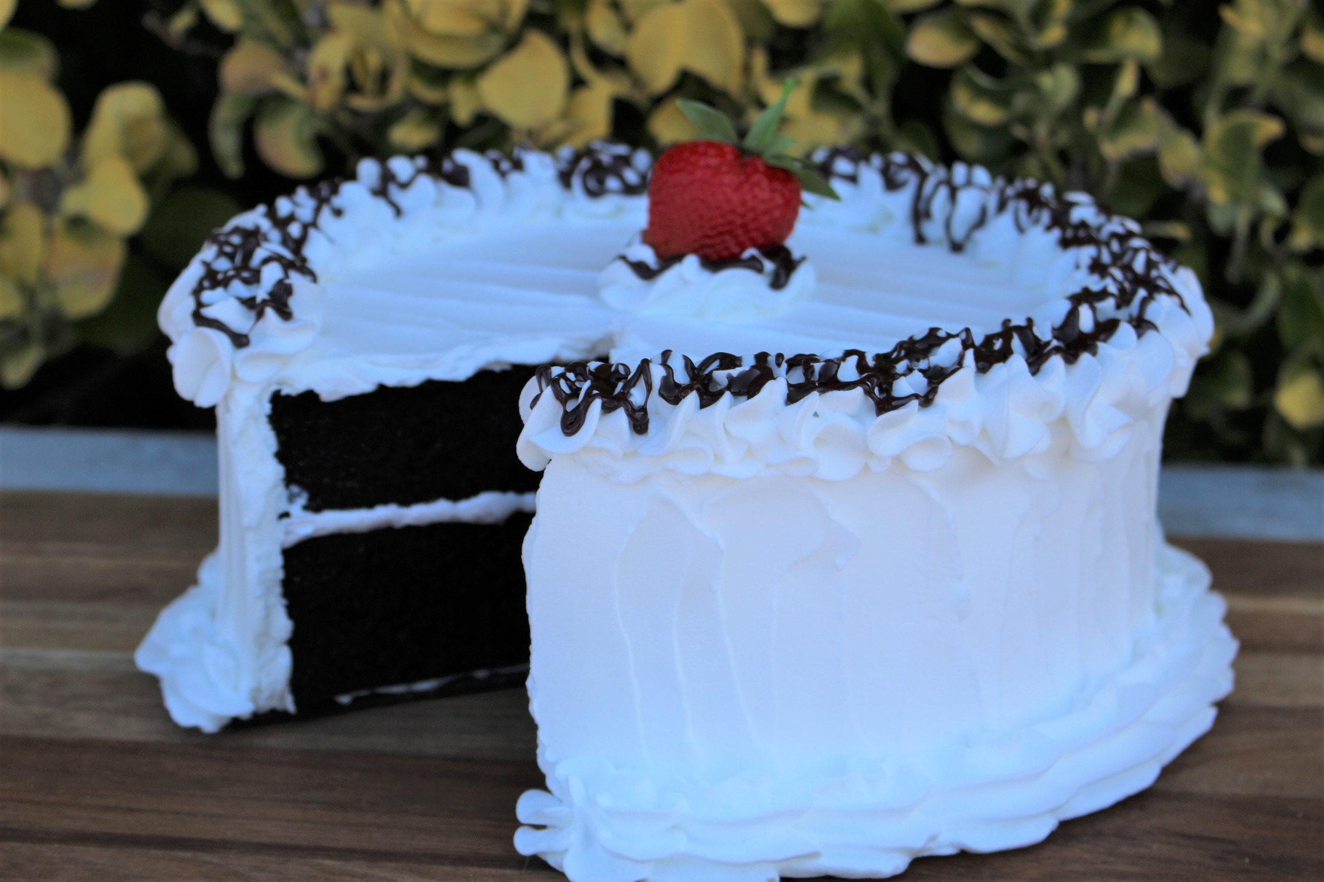 Large Fake Vanilla Cake With Slice Missing | Etsy