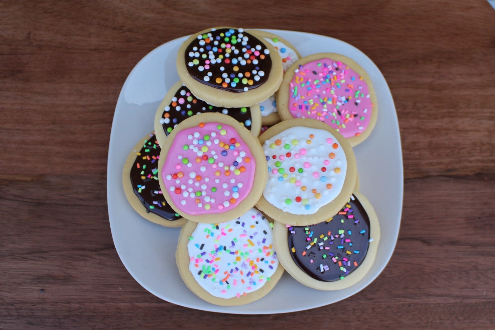 Fake Sugar Cookies with Frosting and Sprinkles Set of 12 | Etsy