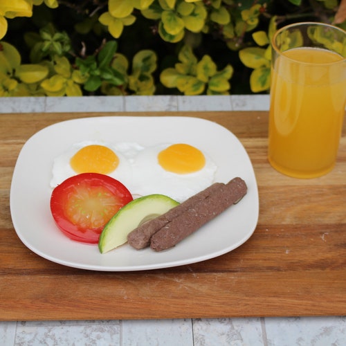 Plate of Fake Pancakes With Fruit - Etsy