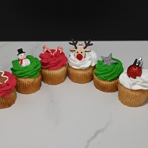 Fake Mini Christmas Cupcakes (set of 6) - Etsy