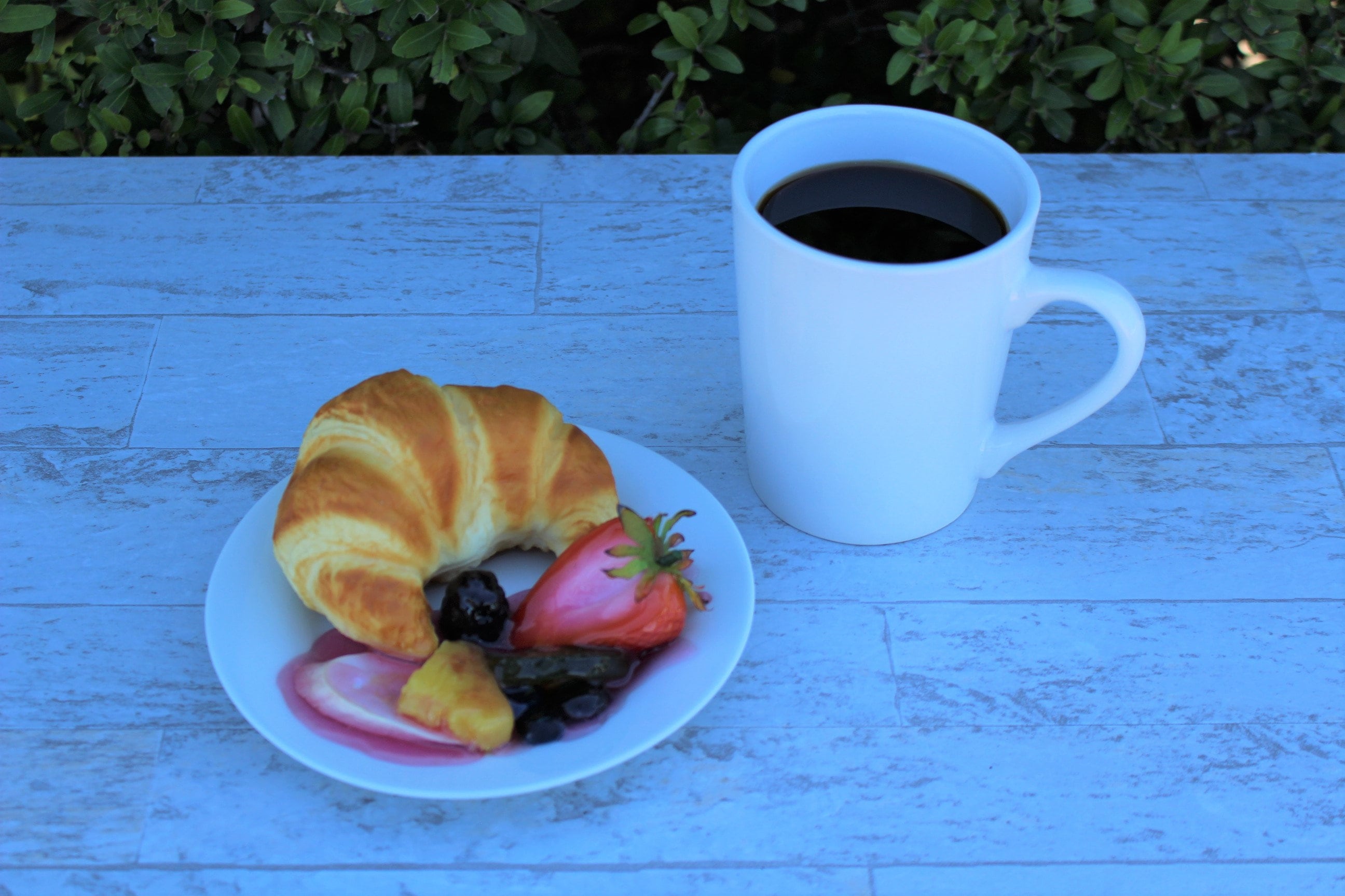 Plated Fake Croissant with Fruit | Etsy