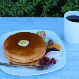 Plate of Fake Pancakes with Fruit | Etsy