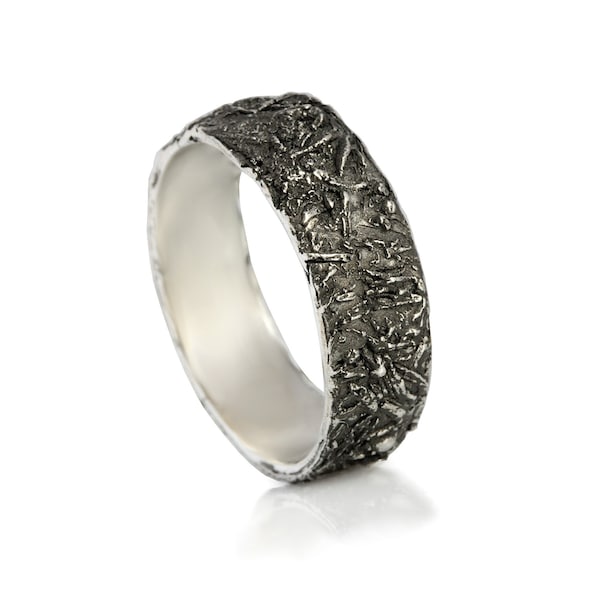 Oxidized Silver Ring - Etsy