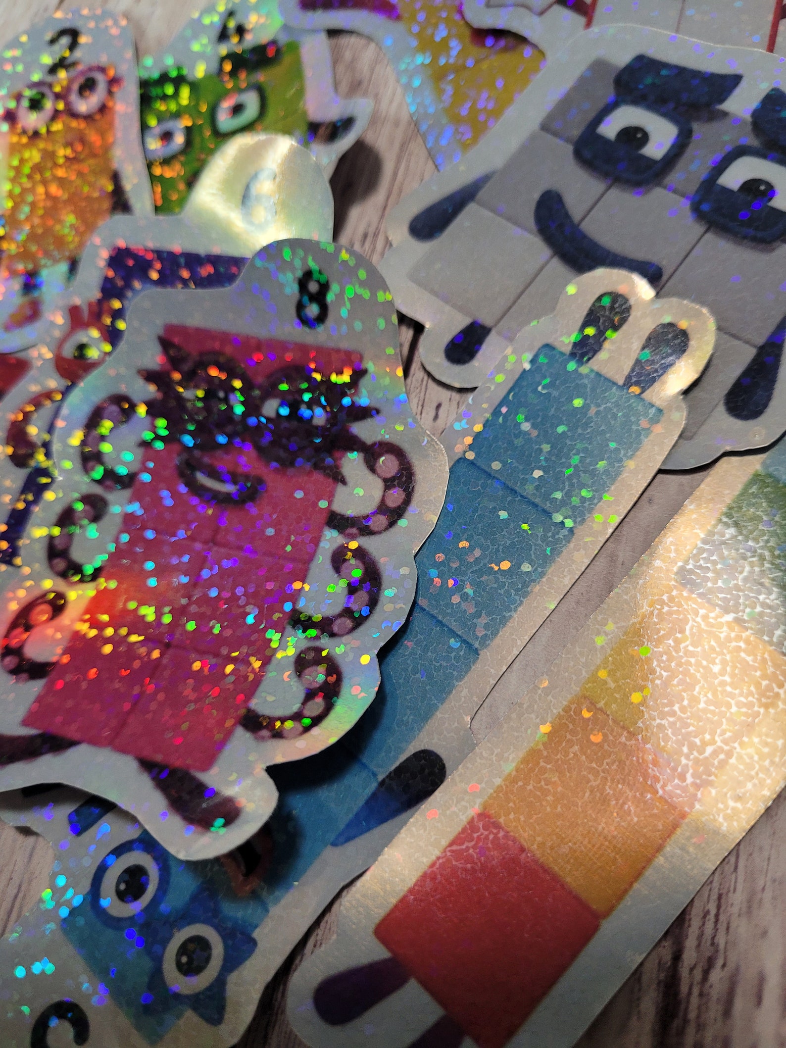 Holographic Numberblocks 1-10 Stickers - Etsy
