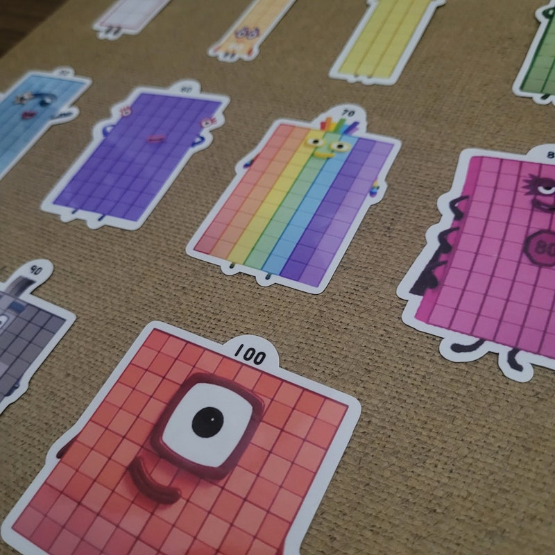 Numberblocks Stickers 1 100 - Etsy