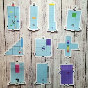 Numberblocks 51-60 Stickers - Etsy