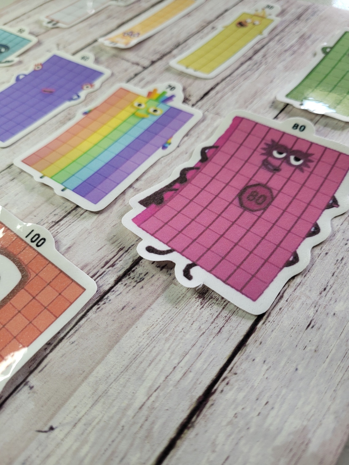 Numberblocks 10-100 Stickers | Etsy